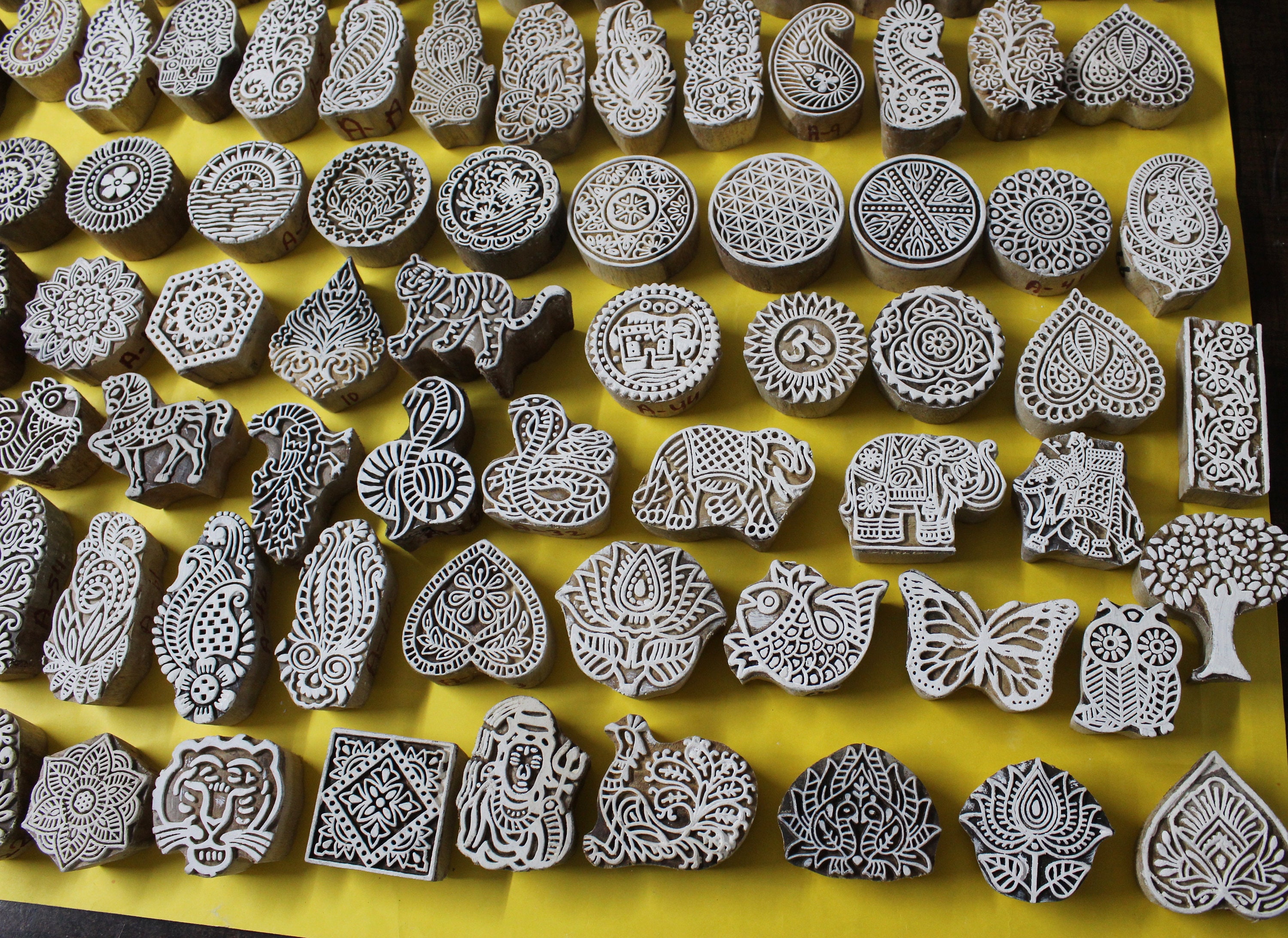 10 Pc 18 Dollar Buy Any Wooden Printing Blocks Mix Designs - Etsy