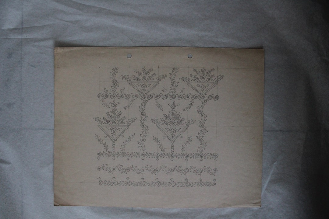 Vintage-inspired Hand-painted Paper Textile Designs - Etsy