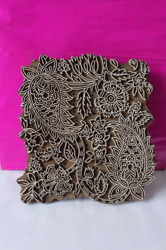 Paper & Party Supplies Vintage Wooden Printing Block Stamp hand curved ...