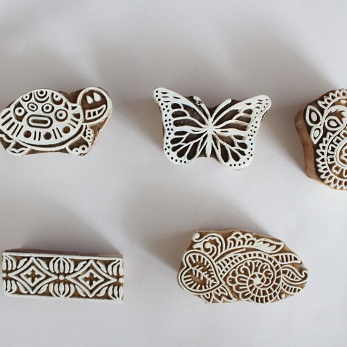 Traditional Tree Wooden Printing Block Indian Art Wood Craft | Etsy