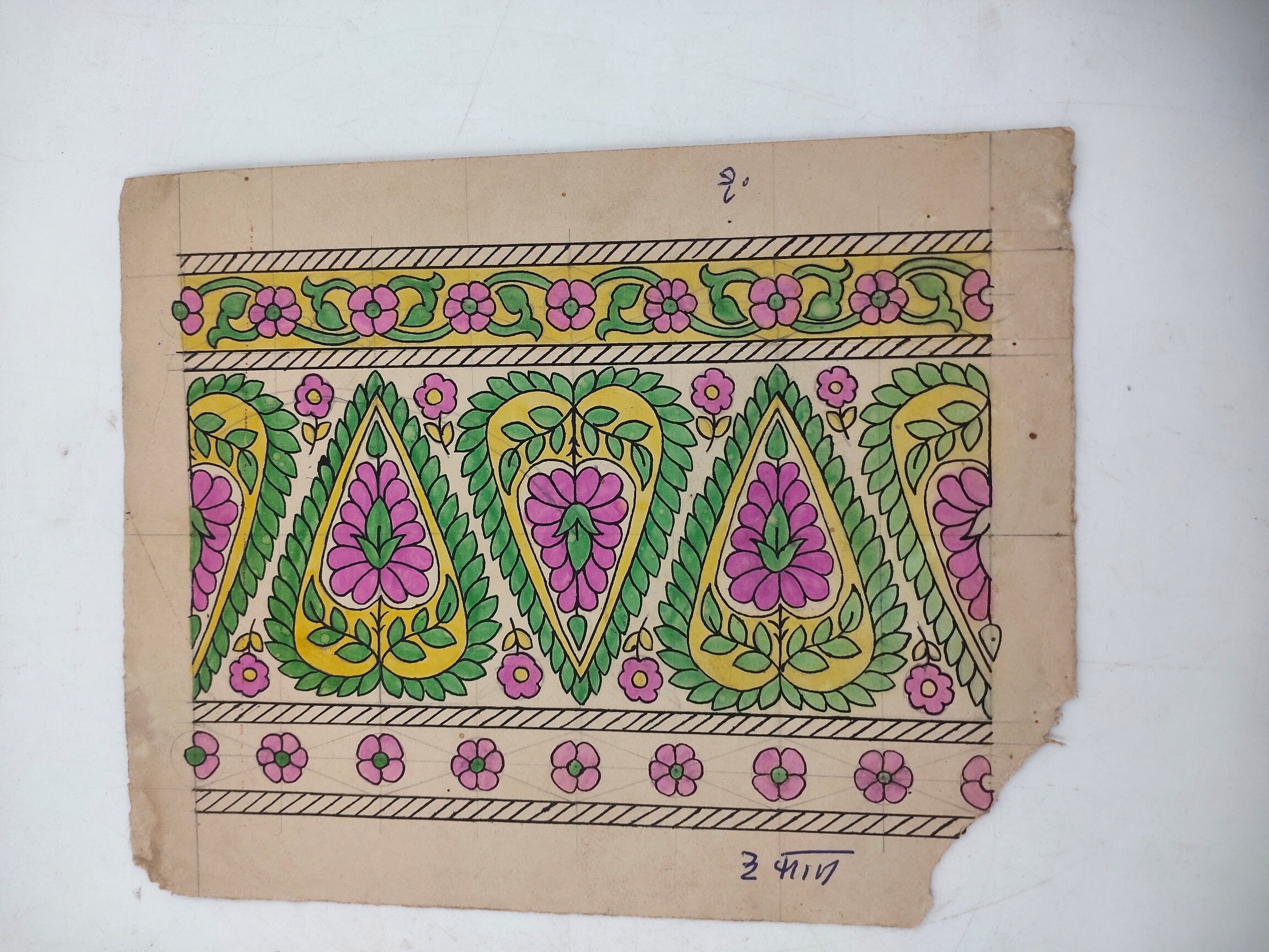 Indian Textile Vintage Handmade Designs Paper Artwork - Etsy