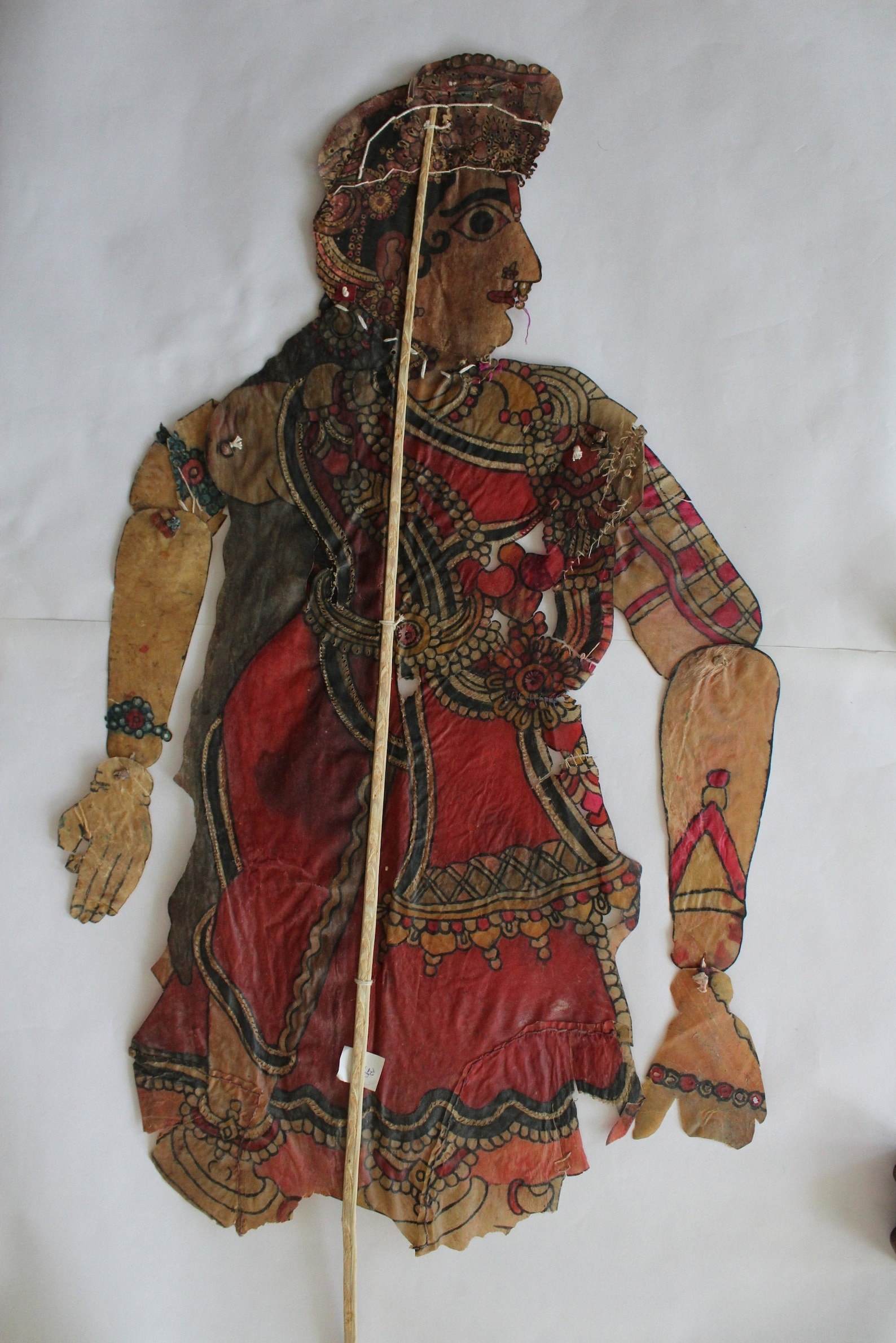 Indian Shadow puppet leather sita collectible piece of folk | Etsy