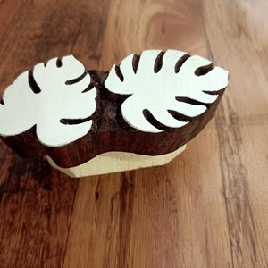Leaf Design Wooden Print Making Block Double Color Set - Etsy