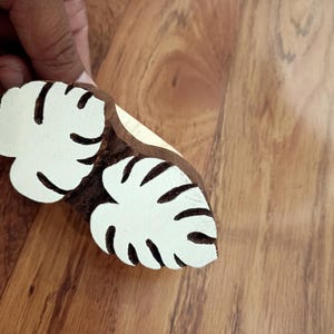 Leaf Design Wooden Print Making Block Double Color Set - Etsy