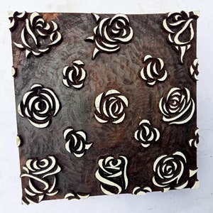 Wooden Printing Block Stamp Hand Curved Fabric Printing Design - Etsy