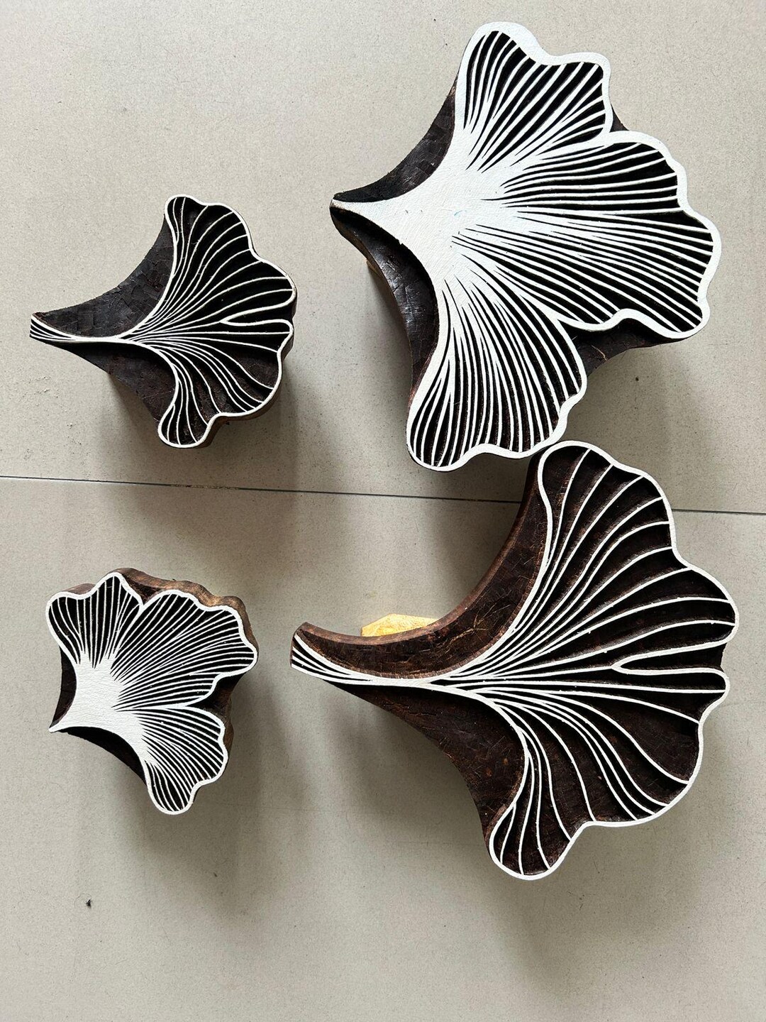 Floral Patterns Hand Curved Designs 4 Wooden Printing Blocks Stamps - Etsy