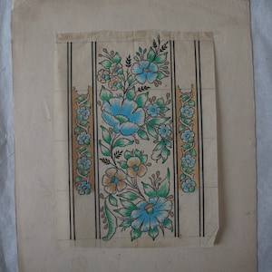 Indian Hand Crafted Textile Design Vintage Old Paper Artwork - Etsy