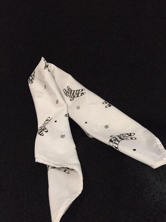 Vintage Tandy 1989 "FLYING CAT" Black and White Banda… - Gem