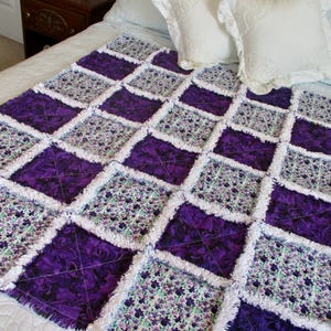 Violet Rag Quilt / Baby Rag Quilt / Child Rag Quilt / Lap Quilt ...