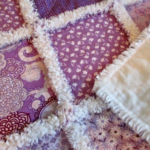Patchwork Rag Quilt / Vintage Rag Quilt / Handmade Baby Rag Quilt ...