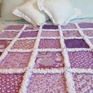 Patchwork Rag Quilt / Vintage Rag Quilt / Handmade Baby Rag Quilt ...