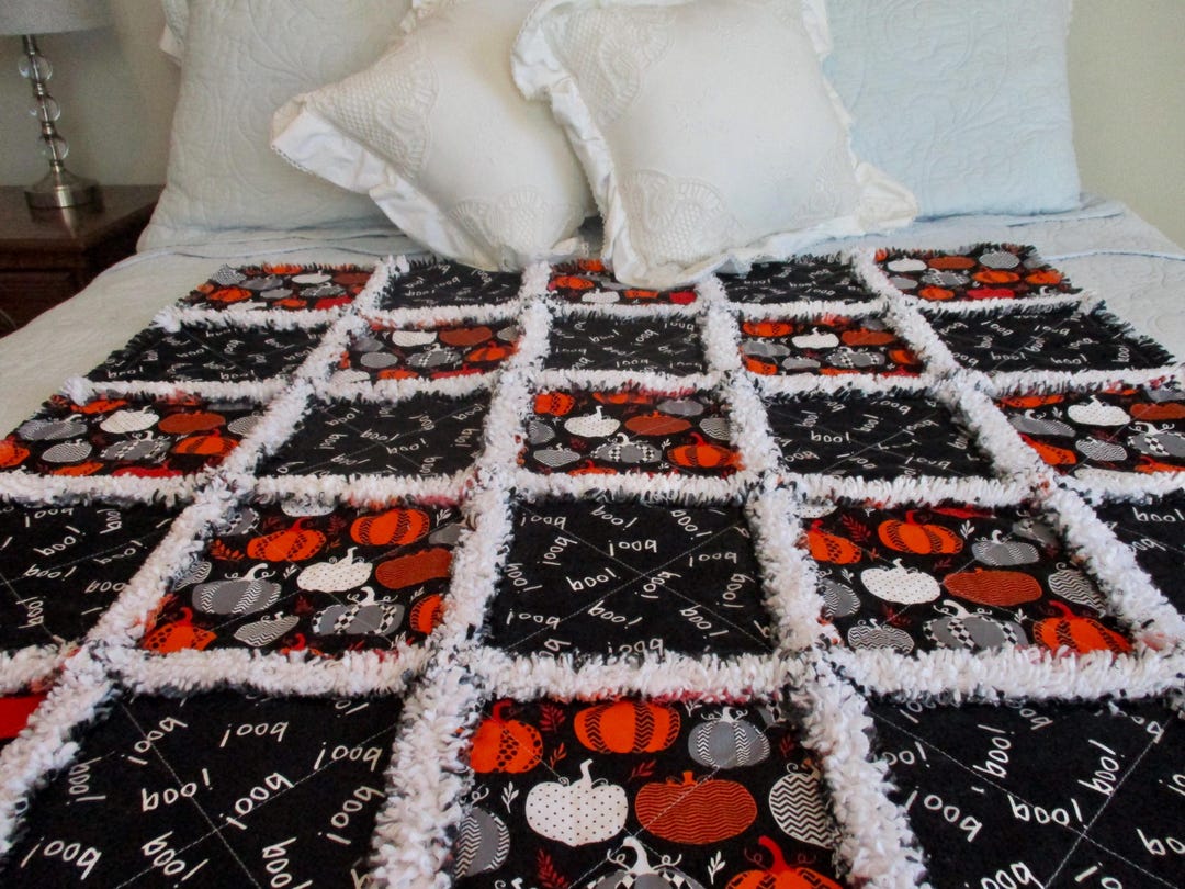 Fall Rag Quilt / Pumpkin Rag Quilt / Baby Rag Quilt / Child Rag Quilt ...