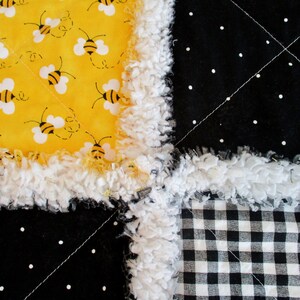 Bumble Bee Rag Quilt / Handmade Baby Rag Quilt / Child Rag Quilt / Lap ...
