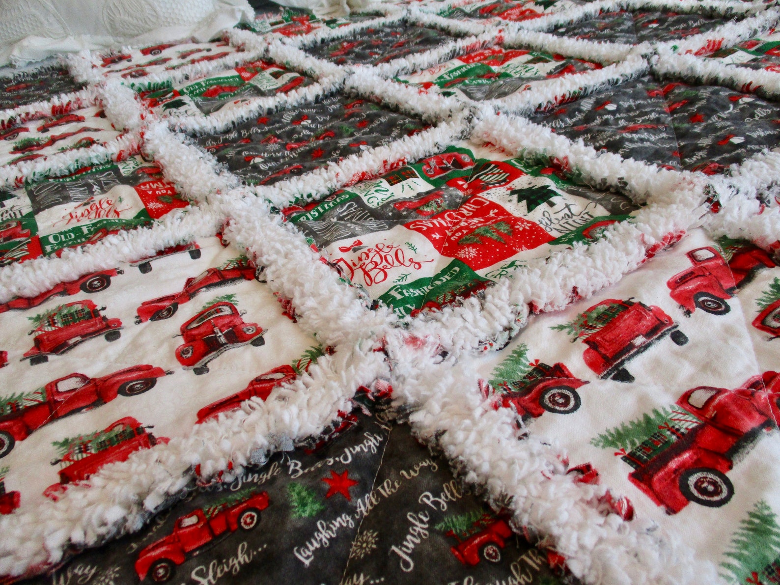 Christmas Rag Quilt / Holiday Rag Quilt / Baby Rag Quilt / - Etsy