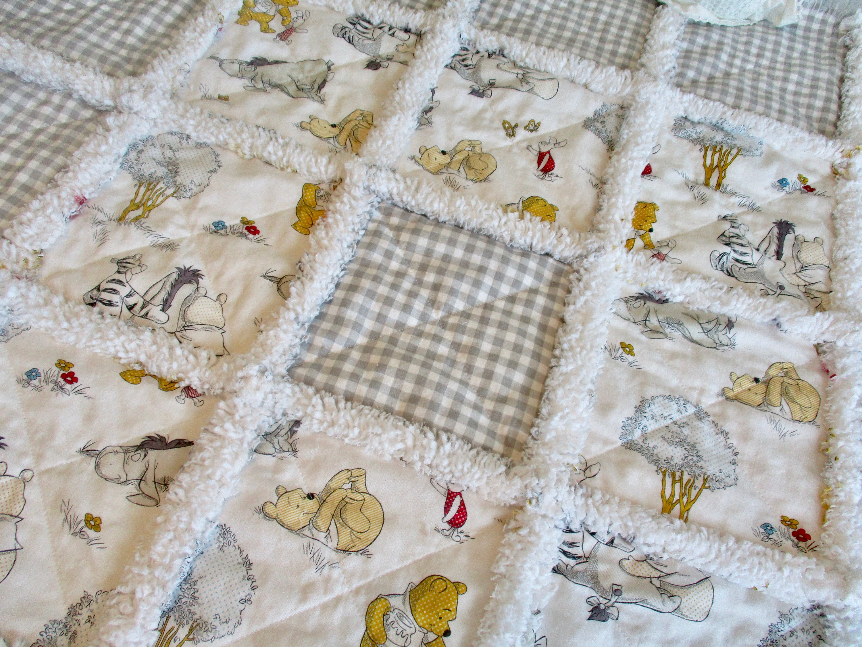 Winnie the Pooh Rag Quilt / Baby Rag Quilt / Child Rag Quilt / Lap ...