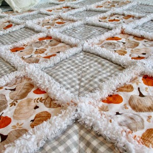Fall Rag Quilt / Halloween Rag Quilt / Lap Quilt / Quilted Throw ...