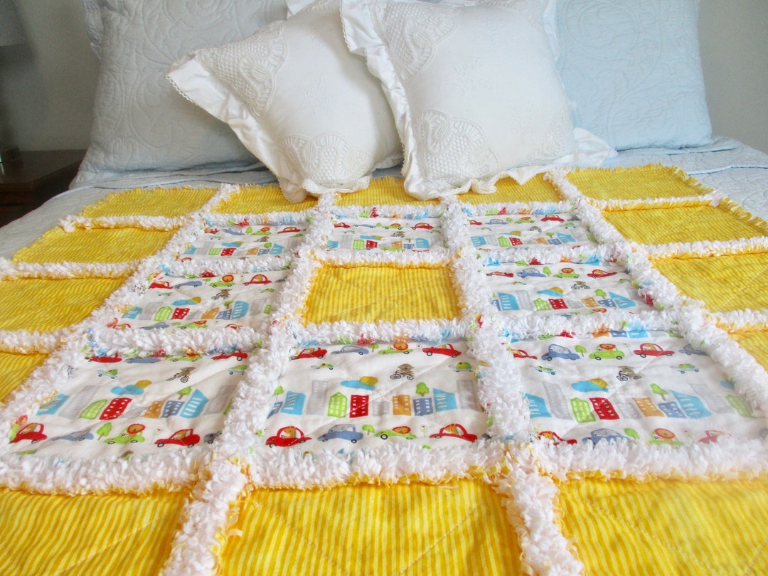 Vehicle Rag Quilt / Baby Rag Quilt / Child Rag Quilt / Lap Quilt ...