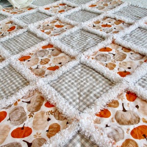 Fall Rag Quilt / Halloween Rag Quilt / Lap Quilt / Quilted Throw ...