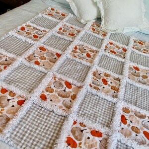 Handmade Fall Rag Quilt / Baby Rag Quilt / Child Rag Quilt / Lap Quilt ...