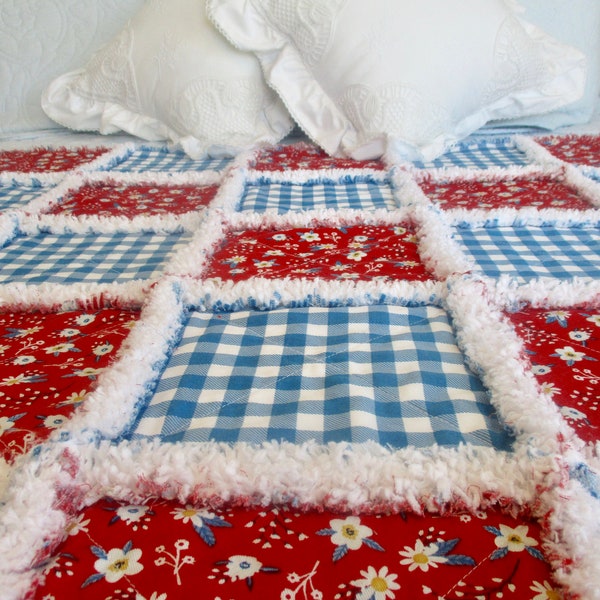 Red and Yellow Quilt - Etsy