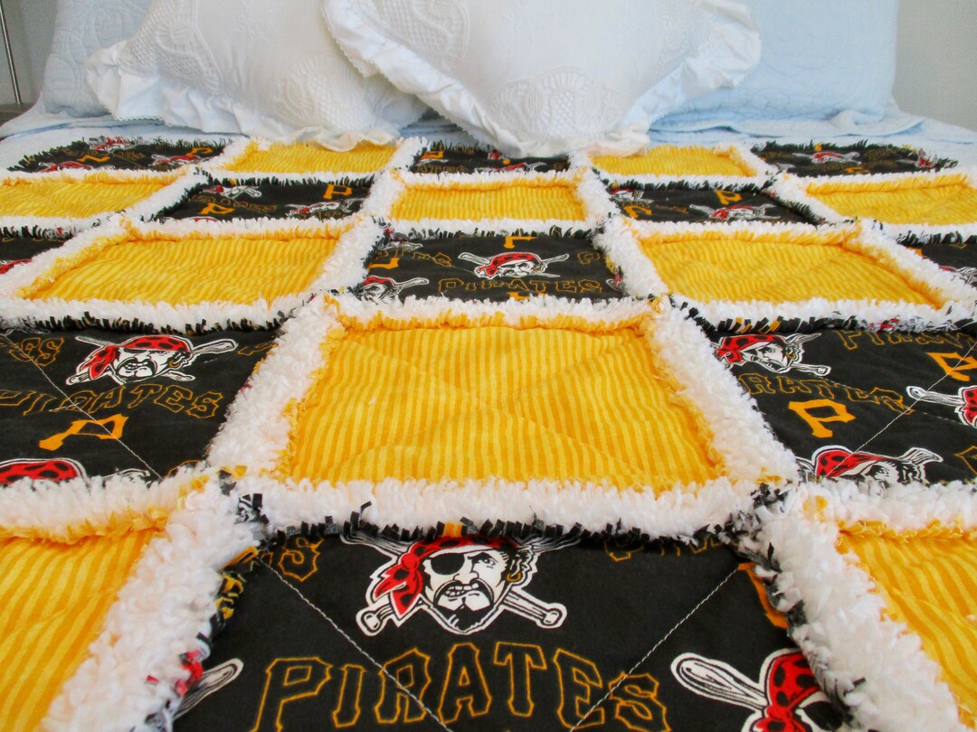 Pittsburgh Pirates Rag Quilt / Handmade Baby Rag Quilt / Child Rag ...