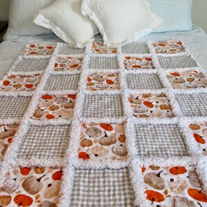 Fall Rag Quilt / Halloween Rag Quilt / Lap Quilt / Quilted Throw ...