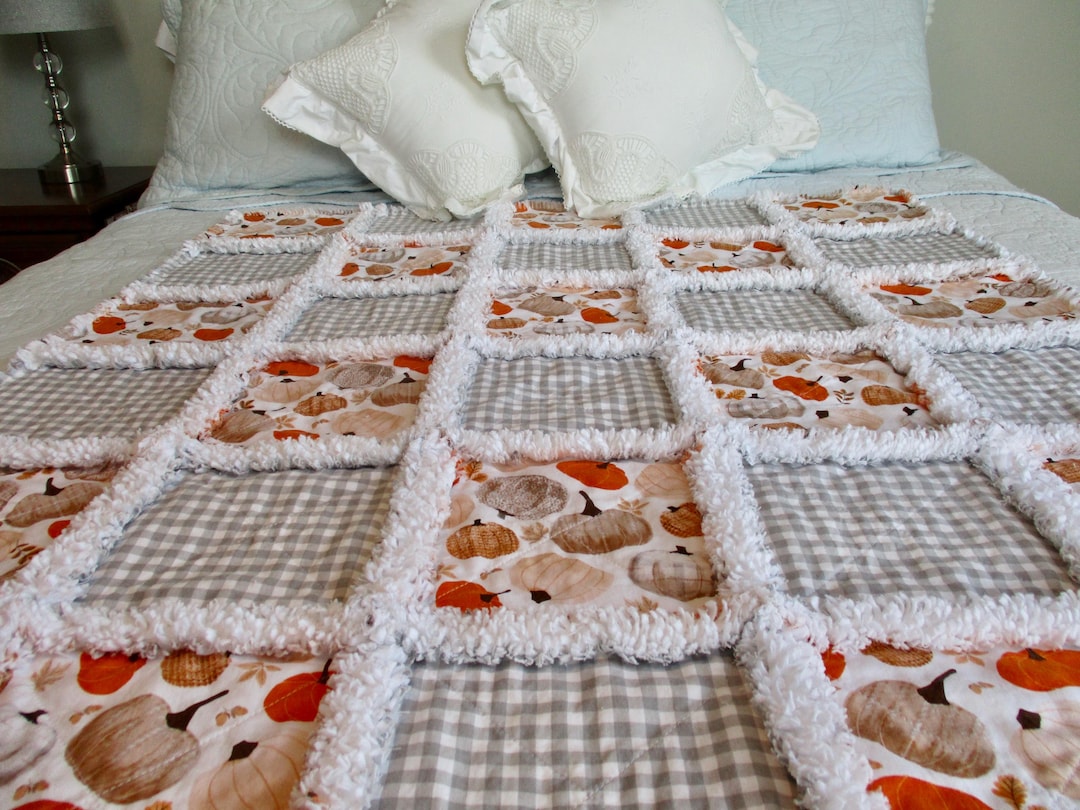 Handmade Fall Rag Quilt / Baby Rag Quilt / Child Rag Quilt / Lap Quilt ...