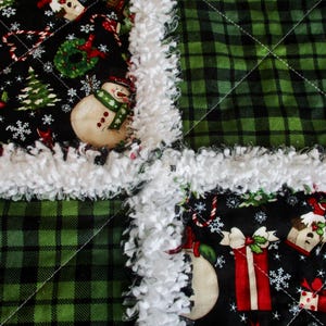 Snowman Rag Quilt / Christmas Rag Quilt / Winter Rag Quilt / Handmade ...