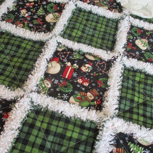 Snowman Rag Quilt / Christmas Rag Quilt / Winter Rag Quilt / Handmade ...