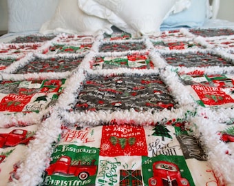 Grinch Rag Quilt / Christmas Rag Quilt / Child Rag Quilt / Lap Quilt ...