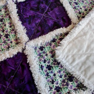 Violet Rag Quilt / Baby Rag Quilt / Child Rag Quilt / Lap Quilt ...