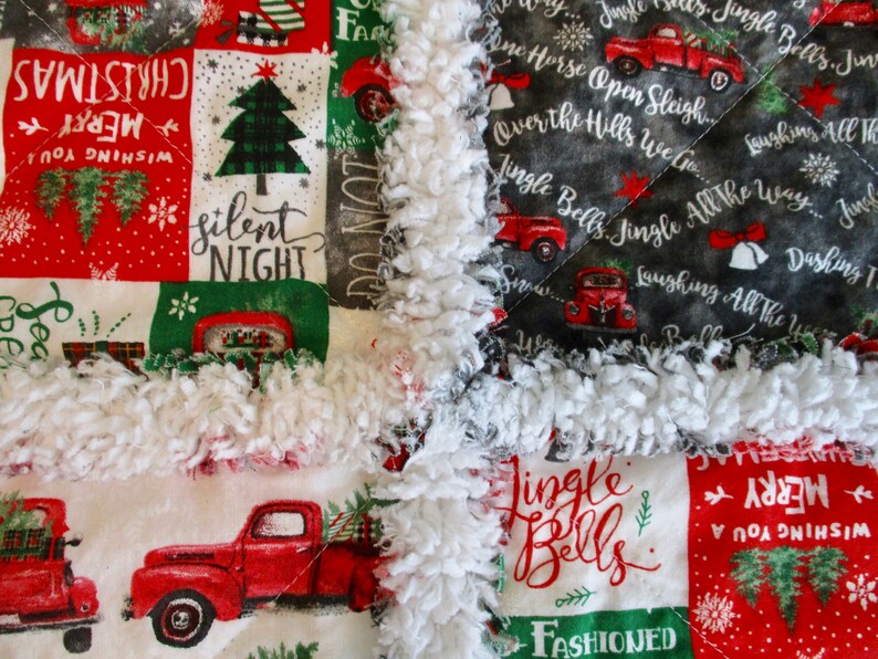 Christmas Rag Quilt / Holiday Rag Quilt / Baby Rag Quilt / - Etsy