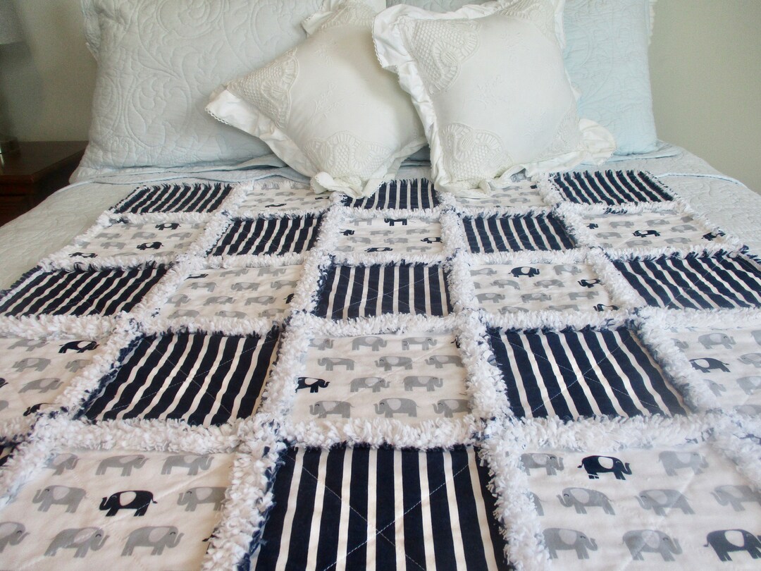 Elephant Rag Quilt / Baby Rag Quilt / Child Rag Quilt / Lap Quilt ...