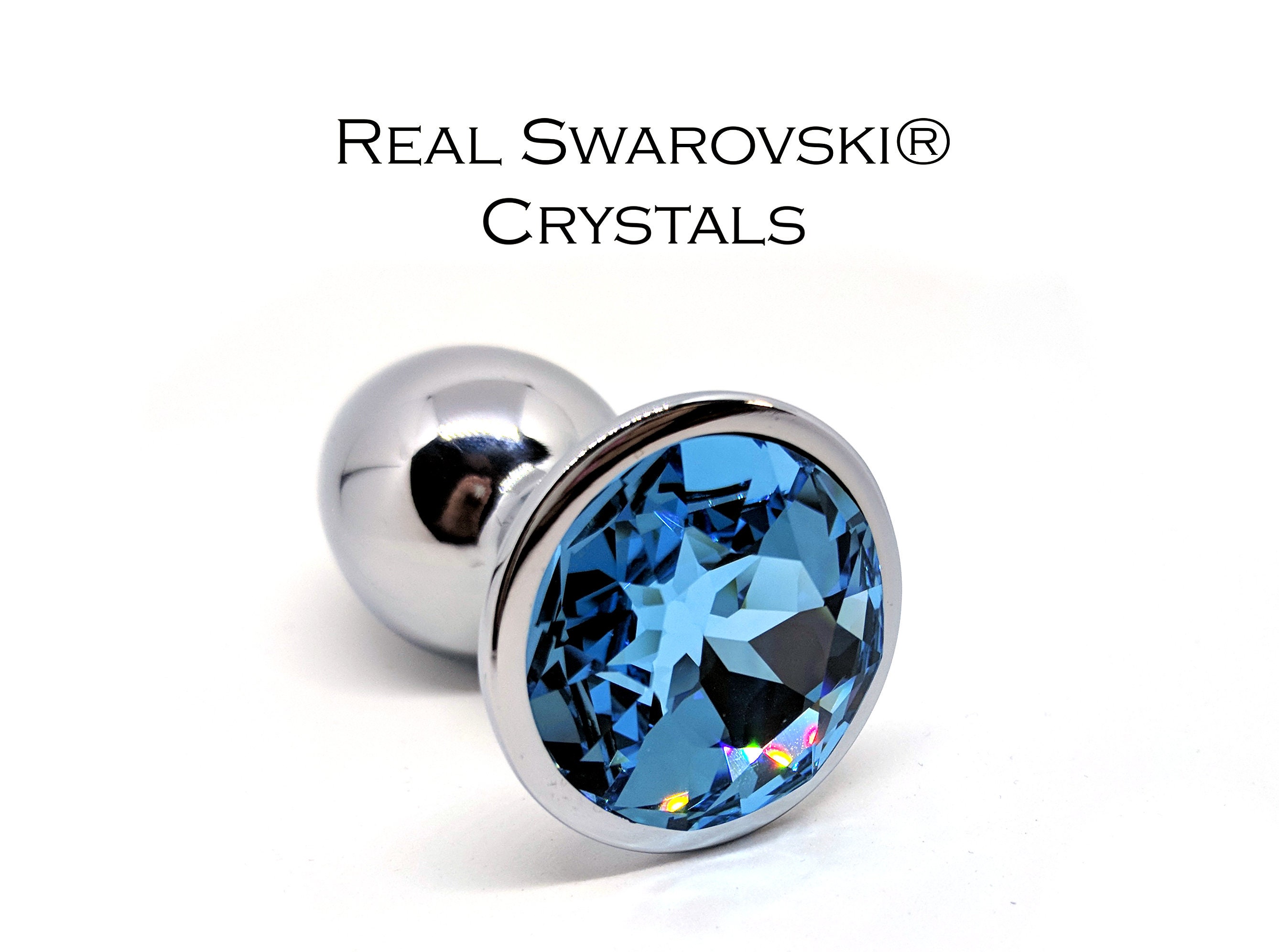 Swarovski Crystal Jewel Butt Plug Multicolor Diamond Anal - Etsy
