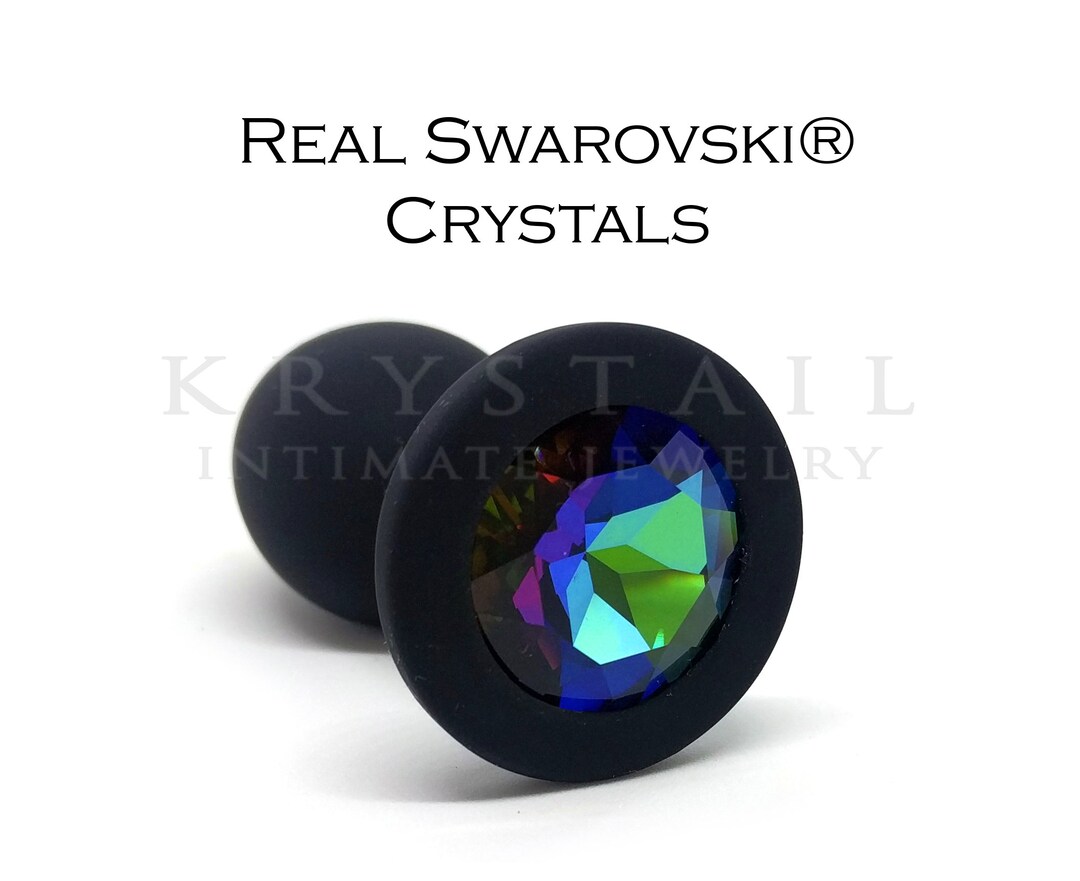 Swarovski Meridian Blue Crystal Small Silicone Butt Plug Blue - Etsy