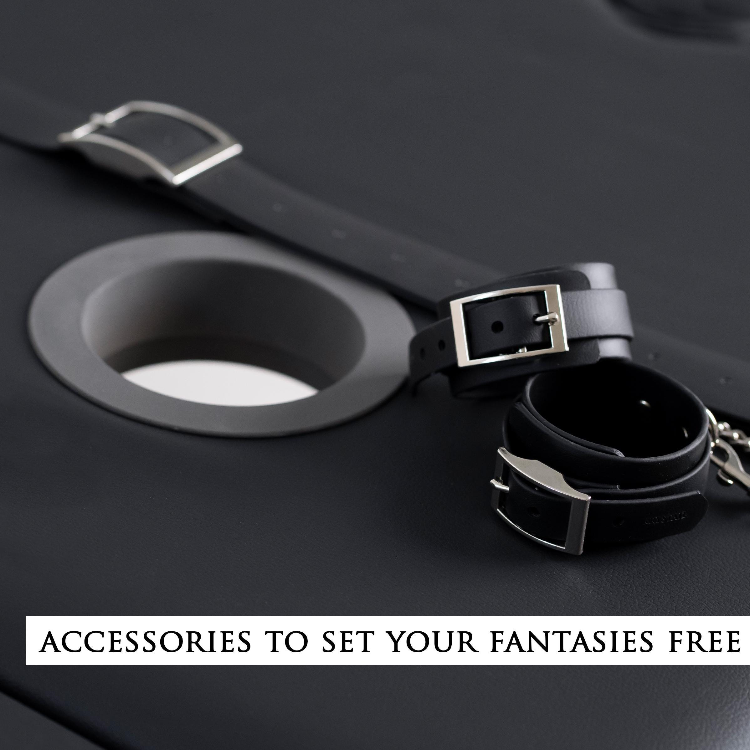 BDSM Bondage Table With Adjustable Restraints & Handmade Cuffs | Padded ...