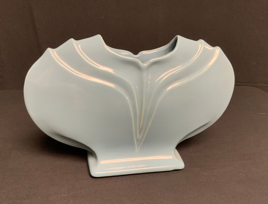 Vintage American Powder-blue Art Deco Pottery Vase - Etsy