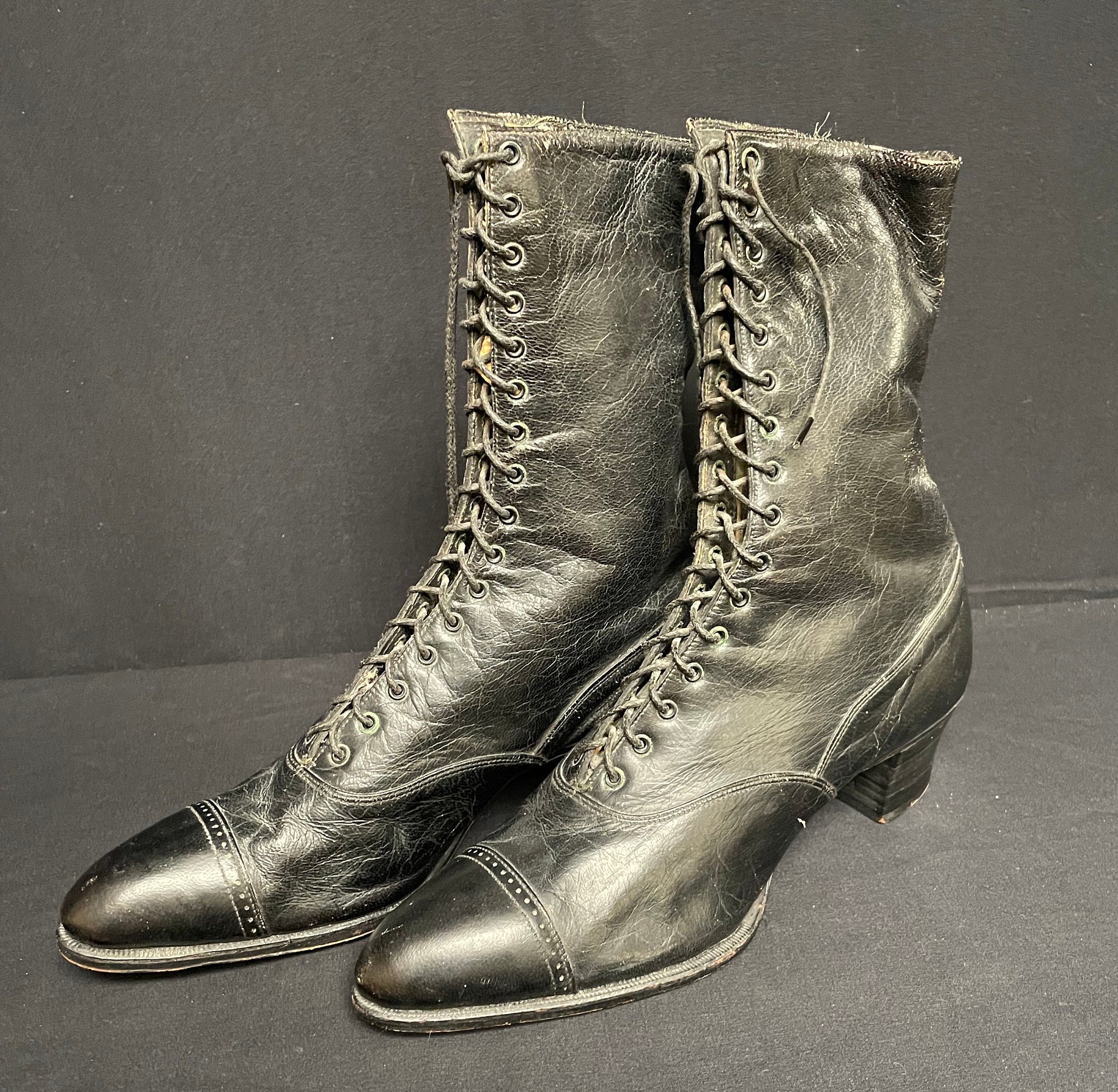 Roberts Johnson & Rand Edwardian 1900s Lace-up Women's Heeled Boots - Etsy