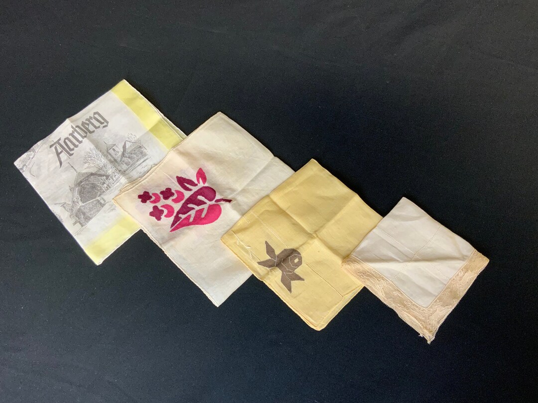 Vintage Collection of Early 20th Century Handkerchiefs - Etsy