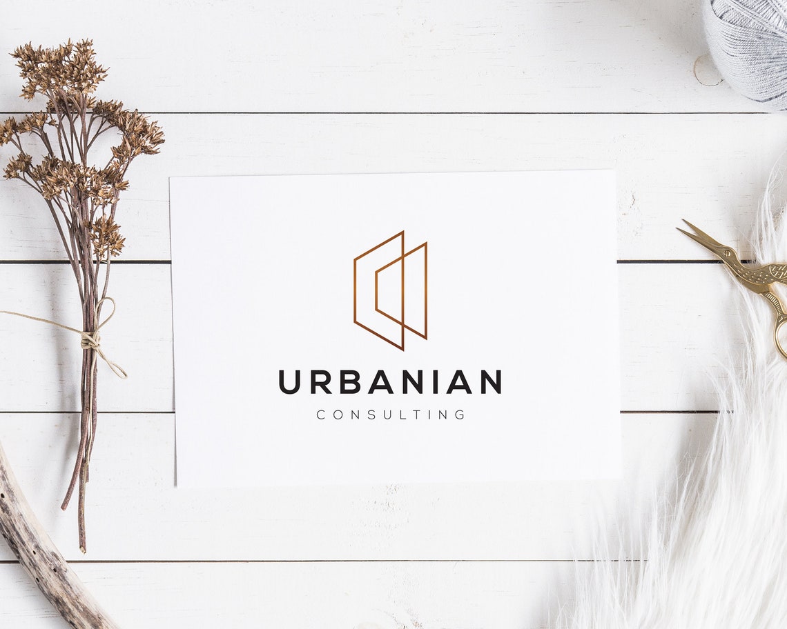 Geometric Logo Consulting Logo Interior Design Logo | Etsy