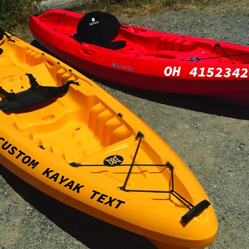 Kayak Vinyl Decal Custom Kayak Decals Kayak Name Decal Jet Ski - Etsy
