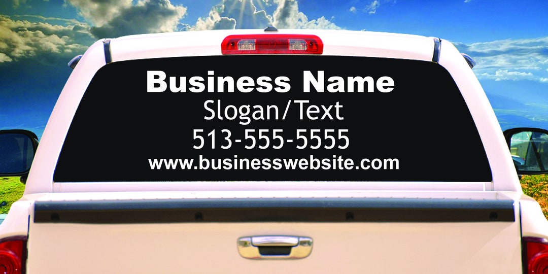 Custom Business Decal Personalized Car/truck Decal Advertising Decal ...