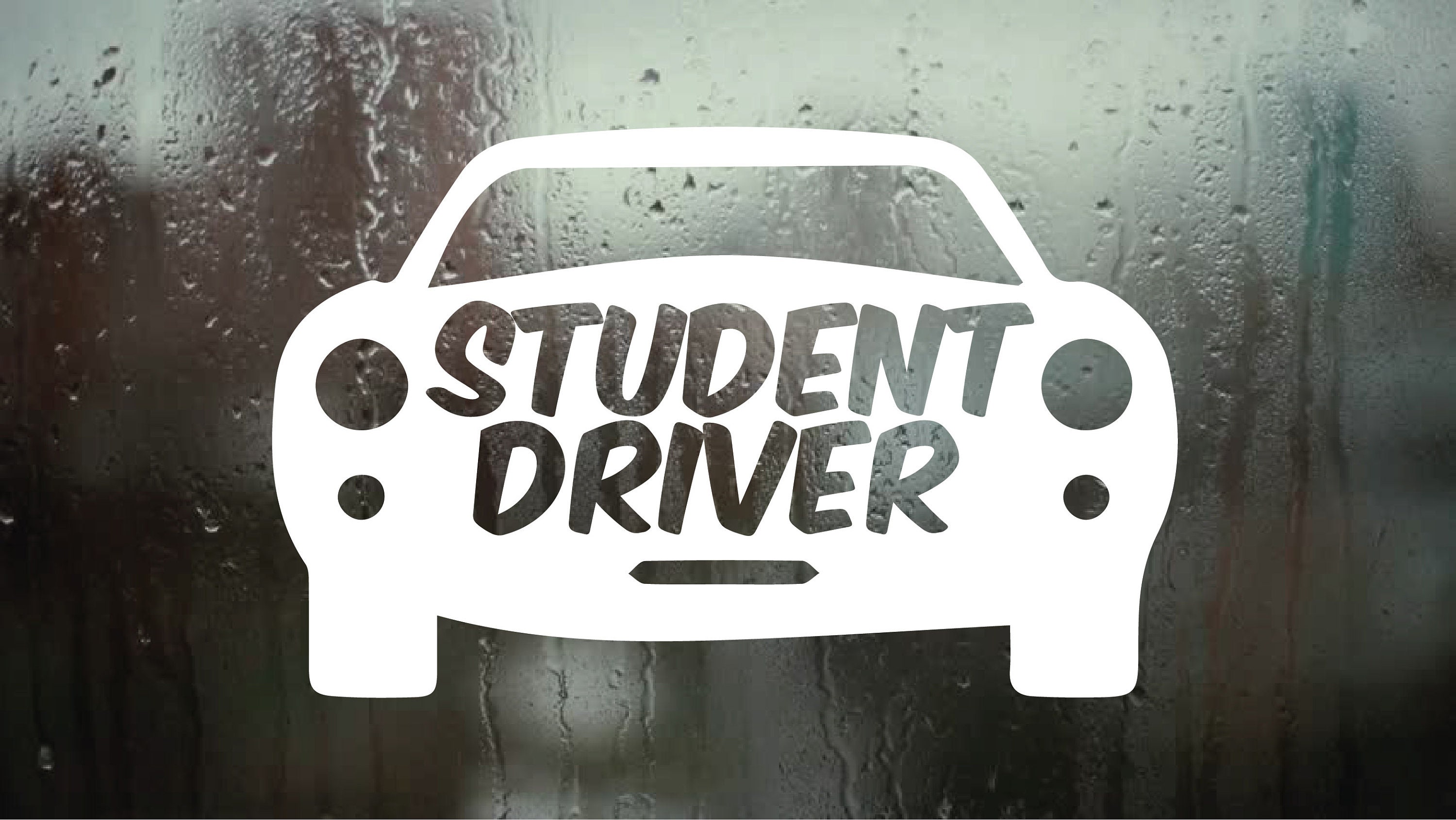 Student Driver Vinyl Decal Student Driver Sticker Student Driver Car ...