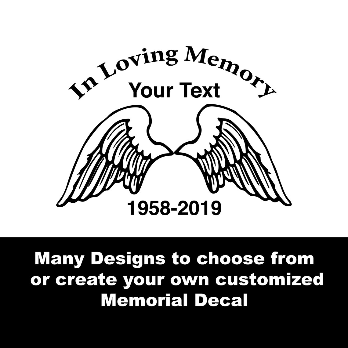 Memorial Decal RIP Decal Loving Memory Decal Vinyl Decal - Etsy