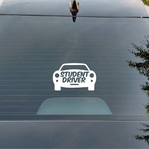 Student Driver Vinyl Decal Student Driver Sticker Student Driver Car ...