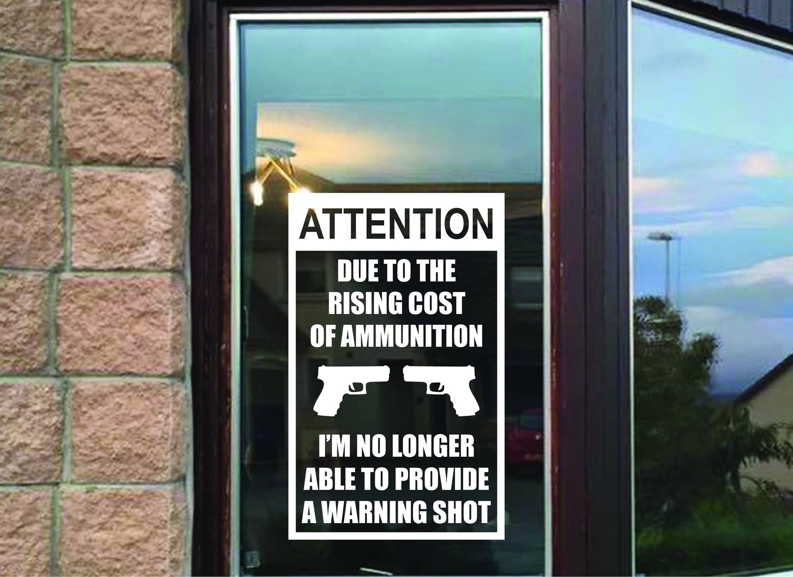Attention Burglars Vinyl Decal Home Security Sticker Burglars Beware No ...