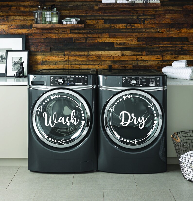 Washer Dryer Vinyl Decal Custom Washer Decal Custom Dryer Decal Laundry ...