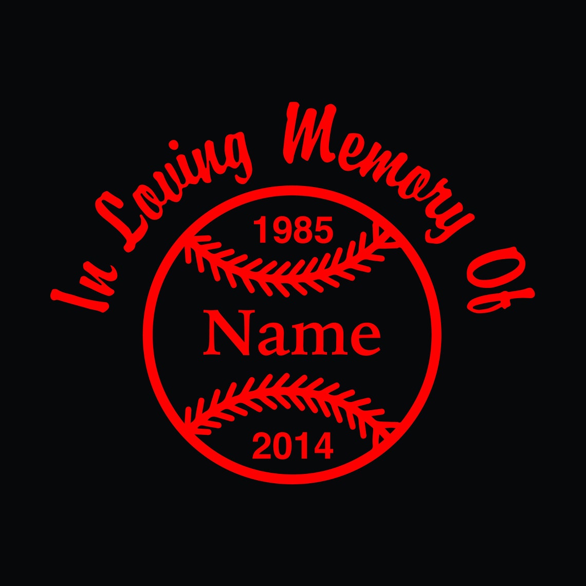 Memorial Decal RIP Decal Loving Memory Decal Vinyl Decal | Etsy