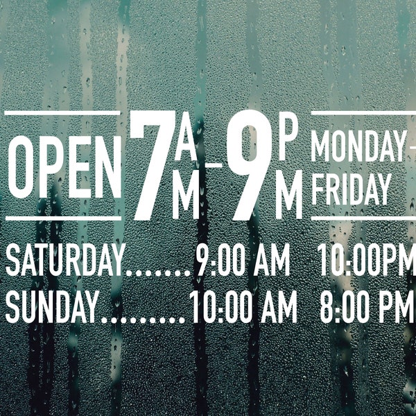 Store Hours Template Svg - Etsy