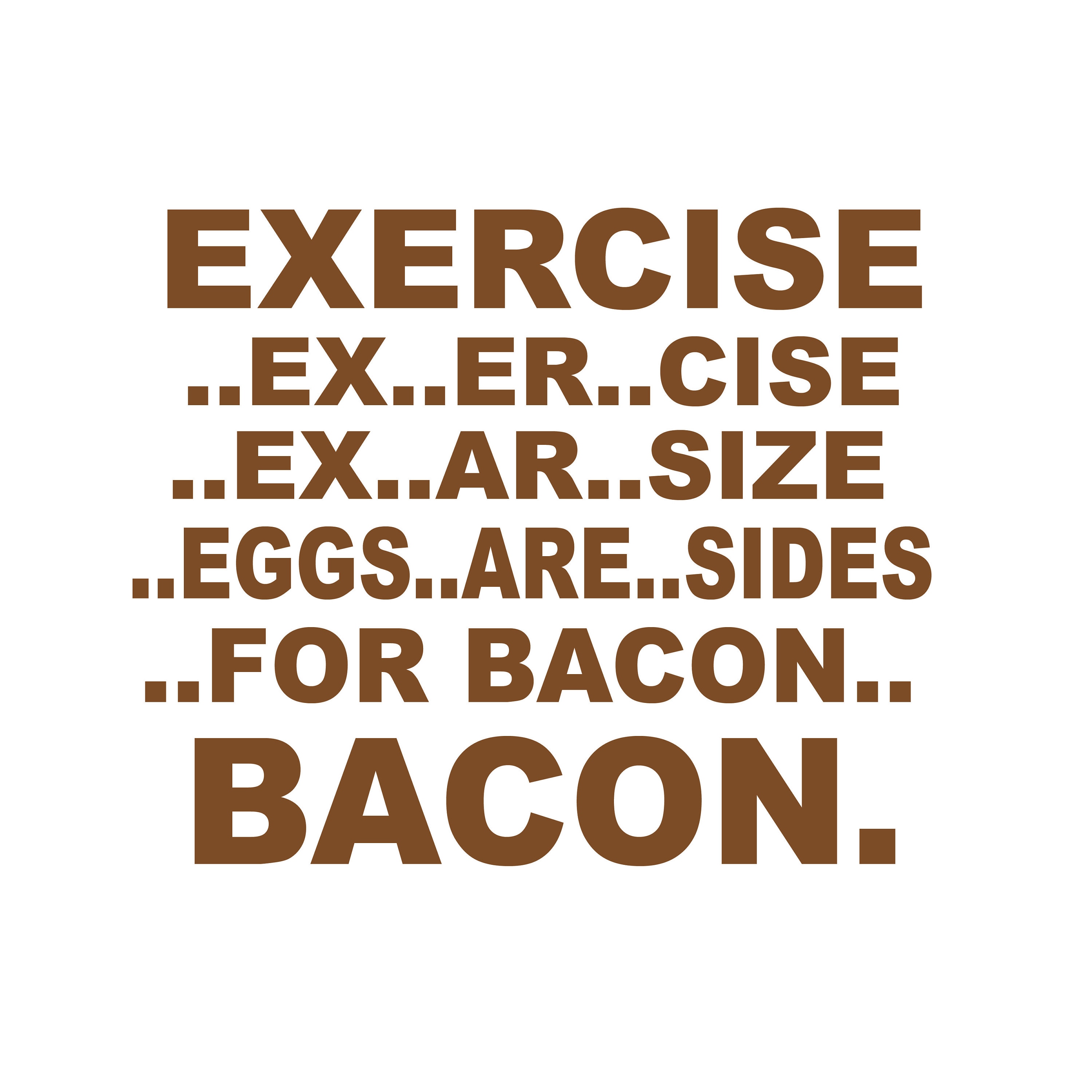 Bacon Decal Vinyl Decal Yeti Decal Exercise and Bacon Decal | Etsy